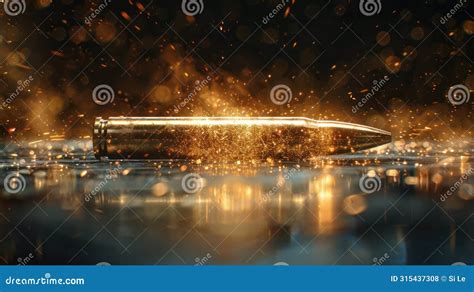 Bullet Path On White Background High Velocity Projectile Trajectory