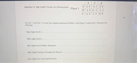 Solved Question 3 5pt Total ﻿consider The Following