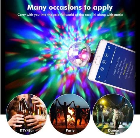 Disco Rgb Light Led Portable Multi Color Room Light Party Colored