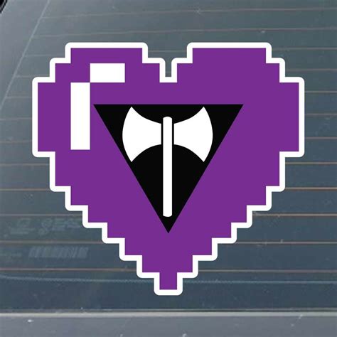Labrys Lesbian Battle Axe Lesbian 8 Bit Retro Style Pride Heart