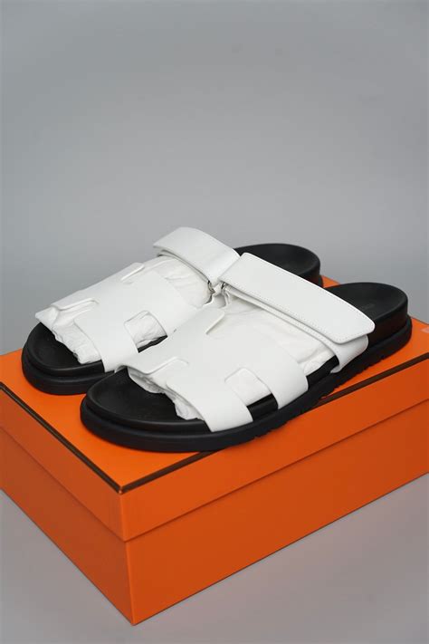 Hermes Chypre Sandal In White Size 405 Brand New Orangeporter