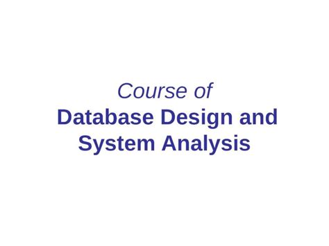 pptx database design and system analysis dokumen tips