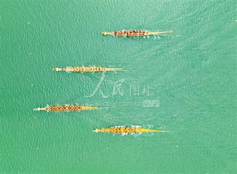 湖南道县百龙竞渡潇水河 人民图片网