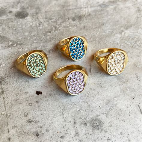 Gold Plated Fizzy Colour Ring Aandc Oslo