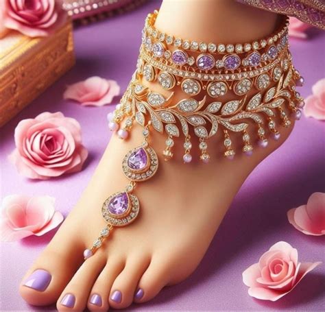 Foot Chain For Women Anklets Jewellery Indian Gold Indian Jewelry