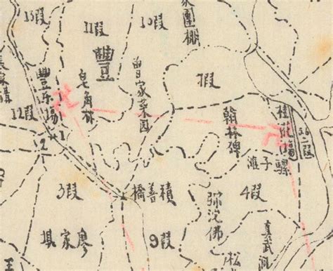 1939年四川崇宁县分段全图 历史地图网