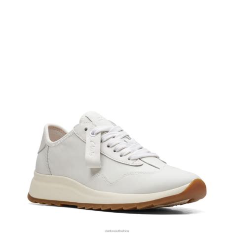 Clarks Dash Lite Lo White Leather 840403010 Women Clarks White Leather