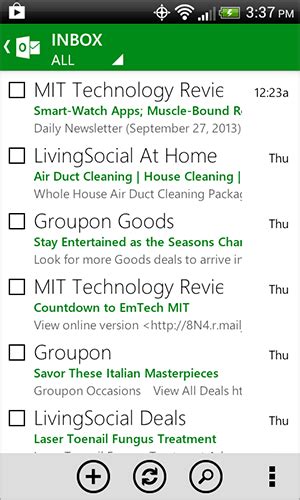 Microsoft Updates Outlook Com Android App Adds Multiple Features BetaNews
