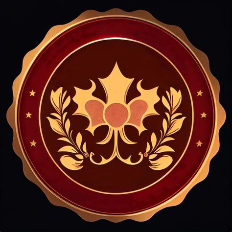 Emblema Vermelho Logotipo Abstrato Generative Ai Foto Premium
