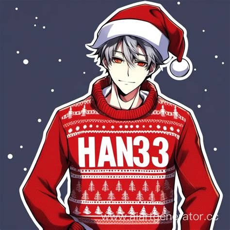 Stylish Anime Character Celebrating Christmas With Lollipops Ai Art