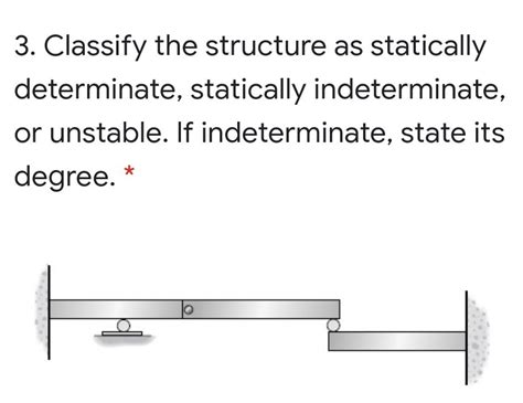 Solved Classify The Structure As Statically Determinate Chegg Com