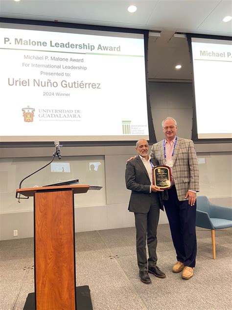 Rector Del CUNorte Recibe Premio Malone Al Liderazgo Internacional 2024