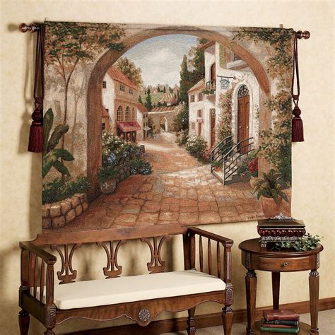 Quaint Town Wall Tapestry