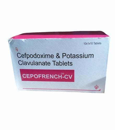 Cepofrench Cv Cefpodoxime Potassium Clavulanate Tablets 325 Mg At