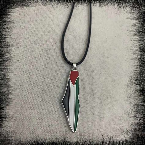 Palestine Flag Map Leather Syr Flag