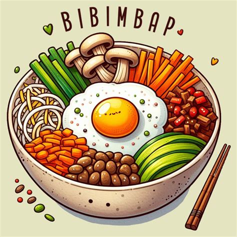 Bibimbap Png Bibimbap Clipart Korean Food Png Bibimbap Digital