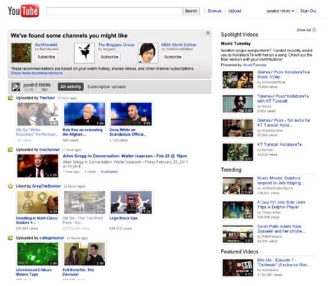 Youtube Muda Página Inicial Para Facilitar Navegação Bol Notícias