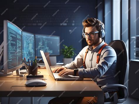 Programador O Desarrollador Y Programación De Codificación Y Creación