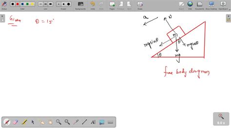 solved draw a free body diagram of a block which slides down a