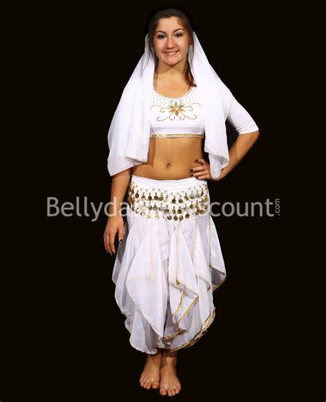 Velo Blanco Para El Cabello De Las Niñas Para Danza Bollywood 490