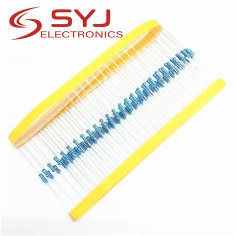 Set 100 Điện Trở Màng Kim Loại 1 4w 1r ~ 1m 100r 220r 330r 1k 15k 2