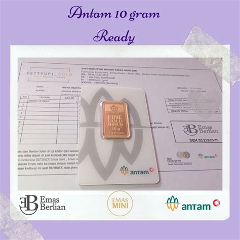 Jual Antam CertiCard 10 Gram Shopee Indonesia