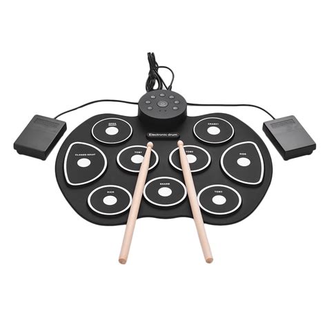 Ensemble de batterie USB compacte en silicone de taille standard Kit de batterie électronique