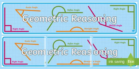 Geometric Reasoning Display Banner Australia Teacher Made