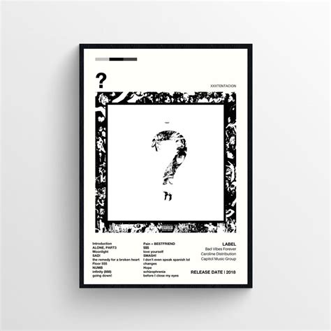 Xxxtentacion Album Poster Xxxtentacion Poster Album Etsy Australia