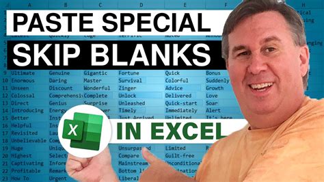 Excel Paste Special Skip Blanks Episode 1559 Youtube