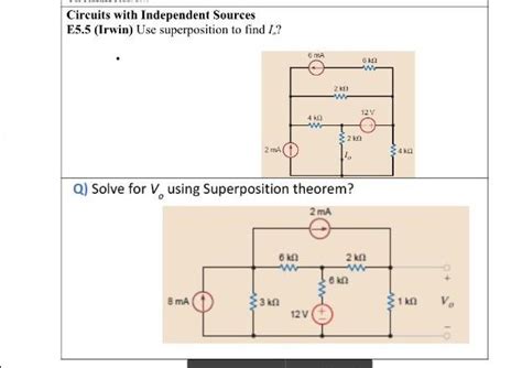 Solved Circuits With Independent Sources E55 Irwin Use