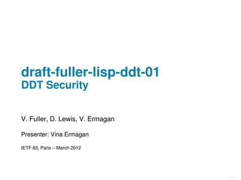 Ppt Draft Fuller Lisp Ddt 01 Ddt Security Powerpoint Presentation Free Download Id2271877
