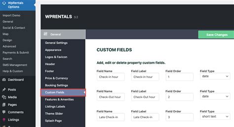 listing submit page how to manage submit form fields and mandatory