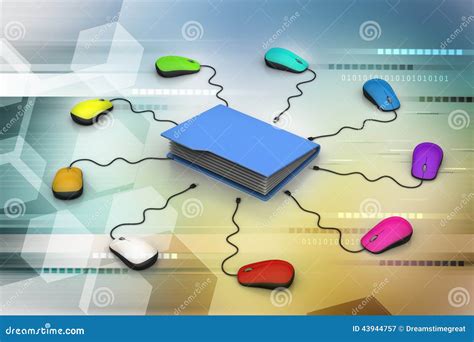 Computer Mouse With File Folder Stock Illustration Illustration Of