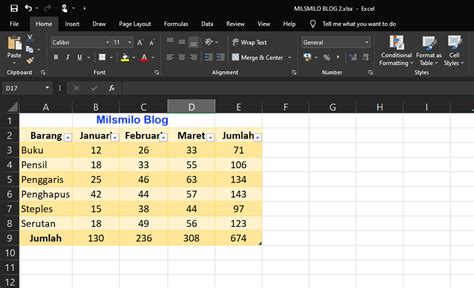 Cara Menjumlahkan Otomatis Di Excel Milsmilo Blog