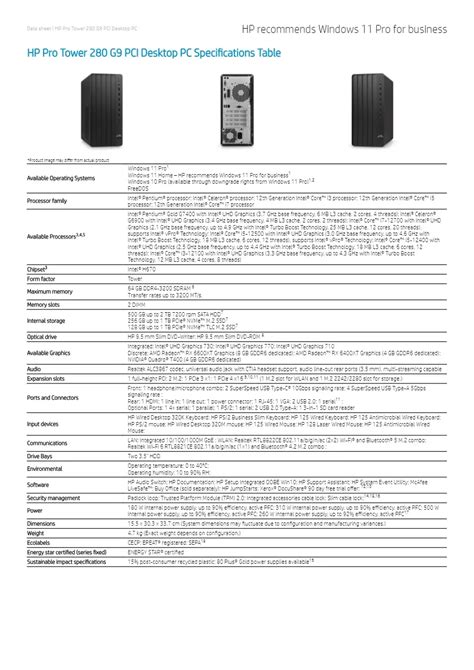 Hp Desktop G Mt Versatile Commercial Office Computer