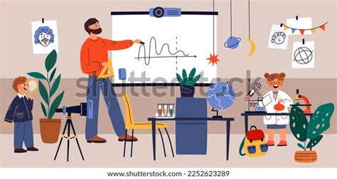 Teacher Babes Classroom Physics Lesson Babe Stock Vector Royalty Free 2252623289