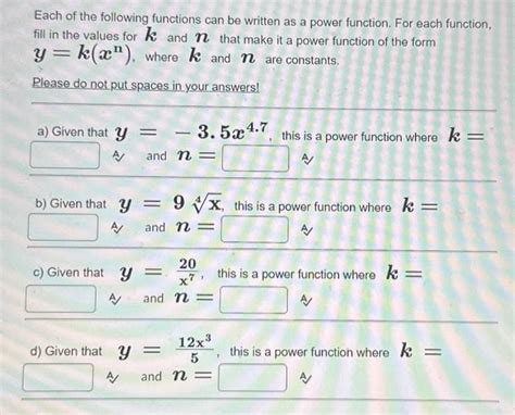 Solved Each Of The Following Functions Can Be Written As A Chegg Com