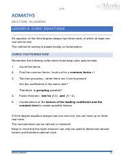 Solving Cubic Equations Factorization Root Determination Course Hero