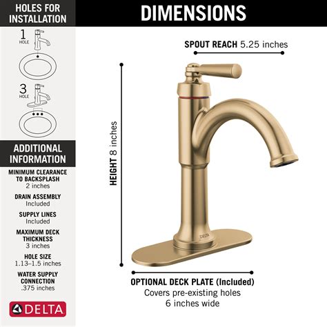 Single Handle Bathroom Faucet In Champagne Bronze 535 Czmpu Dst Delta