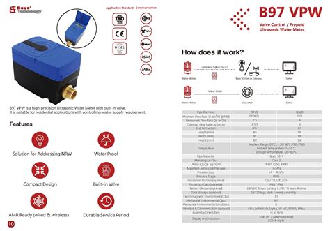 B97 Vpw Ultrasonic Smart Lorawan Prepaid Valve Control Mbus Rs485 Water Meter Supplier Buy