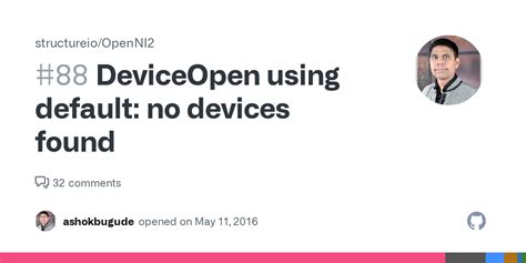 deviceopen using default no devices found · issue 88 · structureio