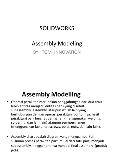 assembly modeling pdf