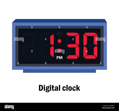 Digital Clock Time 01 30 P M Vector Stock Vector Image And Art Alamy