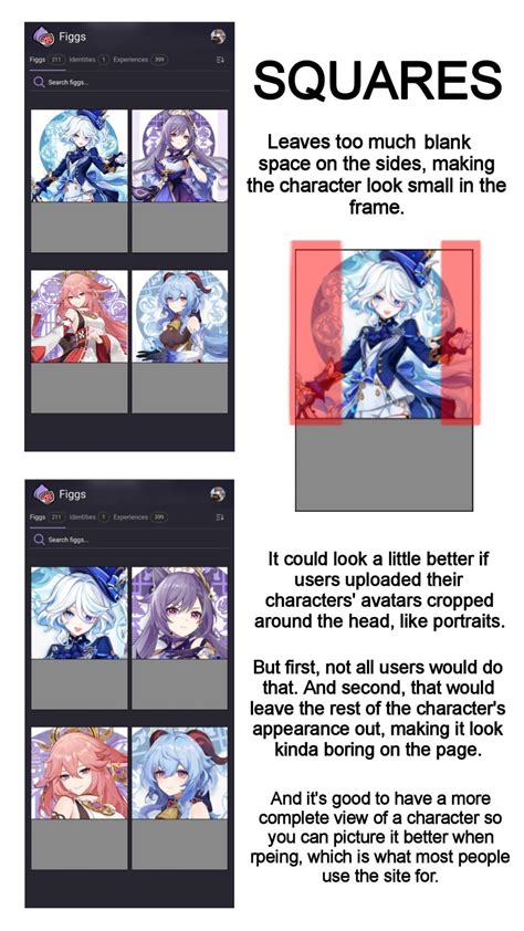 ui suggestion the ideal layout for characters avatars r figgsai