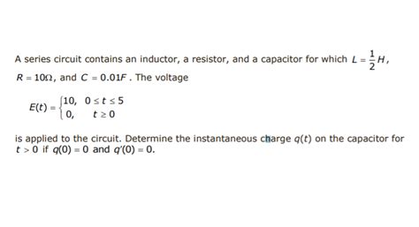 solved a series circuit contains an inductor a resistor