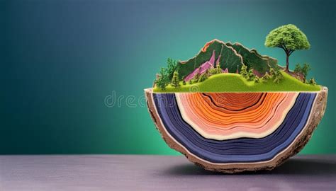 A Cross Section Of The Earth Showing Layers And Hidden Ecosystems Stock Image Image Of Habitat