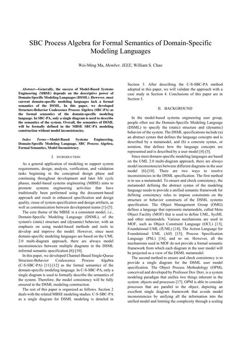 pdf sbc process algebra for formal semantics of domain specific