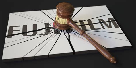 Logo Of Fujifilm Hit By Judge S Gavel Court Related Editorial 3d