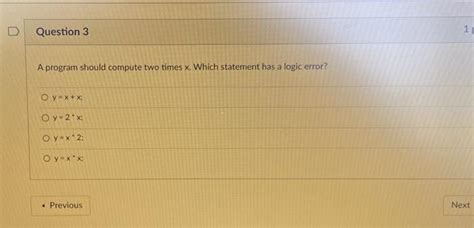 Solved A Program Should Compute Two Times X Which Statement